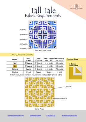 Tall Tale Quilt Pattern - PDF – Folklore Stitches Studio